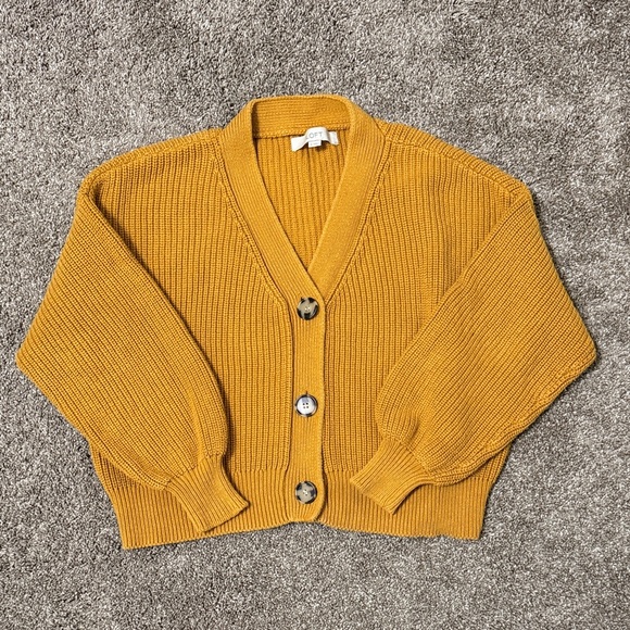 LOFT | Sweaters | Marigold Mustard Yellow Loft Cropped ...